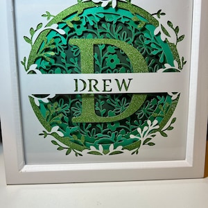 3D Split Monogram A-Z Shadow Box, Custom Name, Alphabet Family Name SVG ...