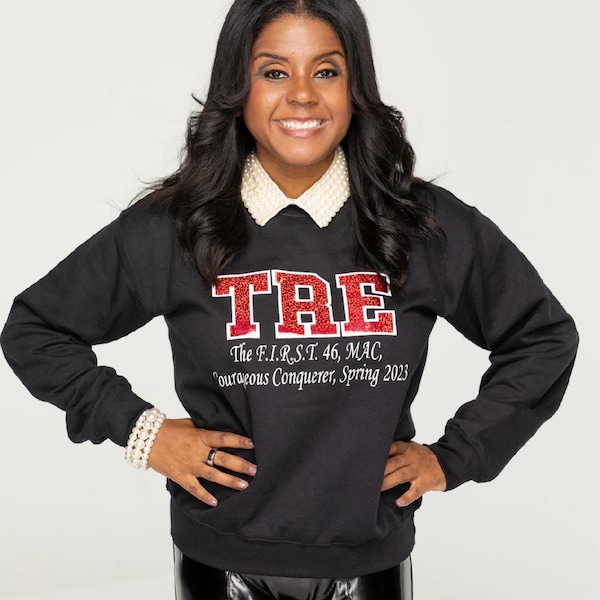 Red & White Custom Line Number Greek T-shirt , Long Sleeve , Sweatshirt ...