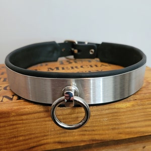 Collar BDSM Lockable Story of O Neck Corset Choker Stainless Steel Ring ...