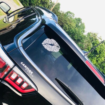 Snow Leopard Car Decal Lips Cheetah Print Car Decal Cheetah Lips Decal ...