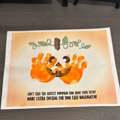 Cutest Little Pumpkin / Footprint Feet Hands Handprint / - Etsy