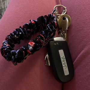 Scrunchie Key Chain | Scrunchie Key Fob | Keychain | Key Chain | Key ...