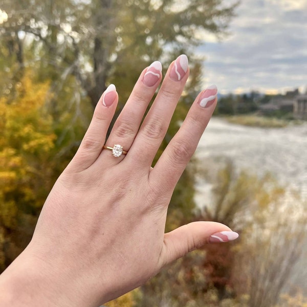Pear Cut Contour Band, 14K Gold Wedding Band, Solid Gold Ring, Contour ...