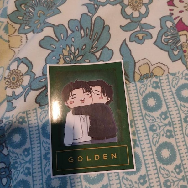 Bangtan Large Sticker - Golden Taekook Photobooth Jungkook JK Taehyung ...