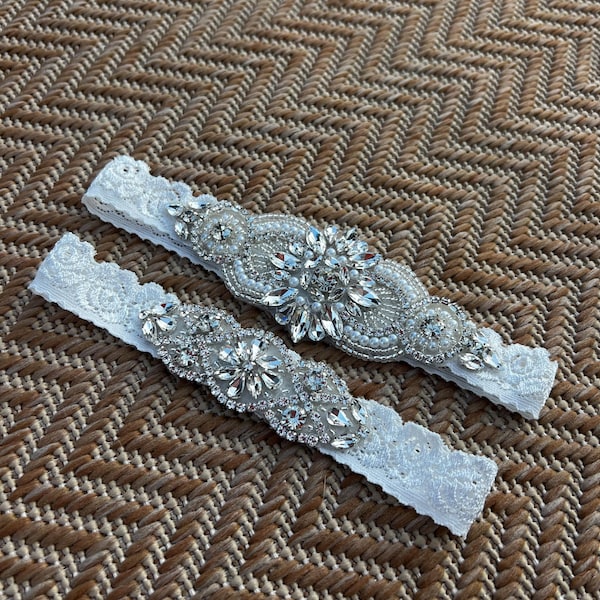 Wedding Garter for Bride. Dusty Blue Lace Garter. Something Blue ...