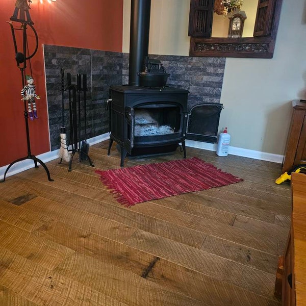 Premium Leather Fireplace Hearth Rug - Durable & Fireproof Floor Mat ...
