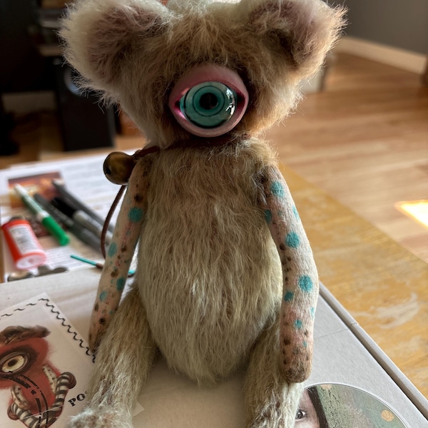 Pink Gentle Teddy Bear - Cyclops _ MADE-TO-ORDER! - Etsy