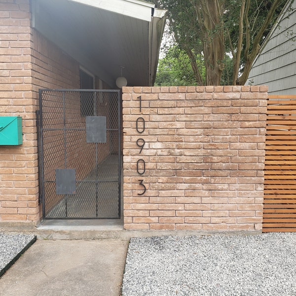 7 Inch Art Deco Narrow Modern House Numbers Letters - Etsy