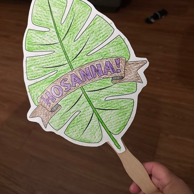 Printable Palm Sunday Coloring Page Hosanna He is Risen Children Kids ...