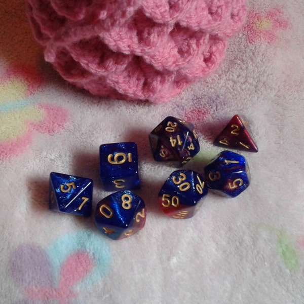 Dnd Dice Set / White Jade Pearl Marble Swirl Polyhedral Dice / D&D Dice ...