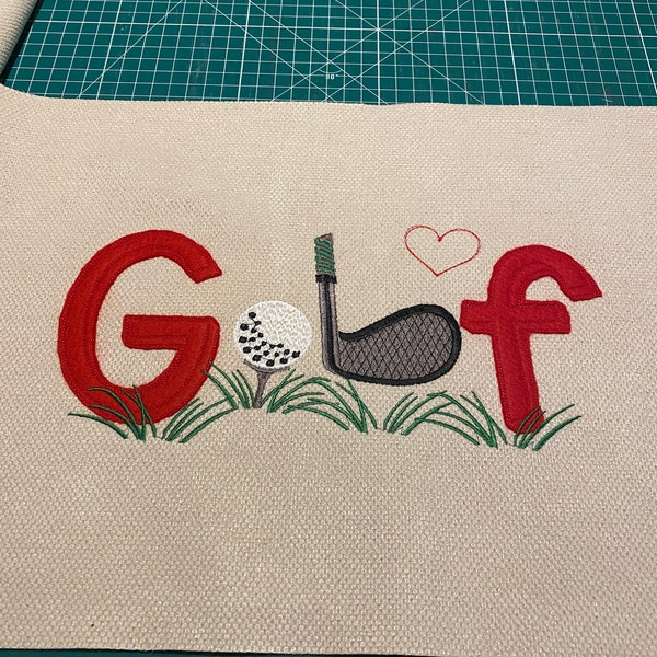 Golf Club Embroidery Design. Ball Embroidery Design. Machine Embroidery ...