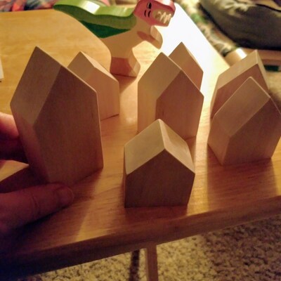 20 Natural Tree Building Blocks Montessori Inspired Wooden Toy Natural ...