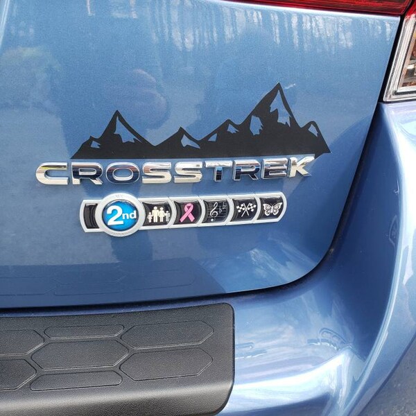 Mountain Badge Decal for Subaru, Decal for Crosstrek, Crosstrek Badge ...