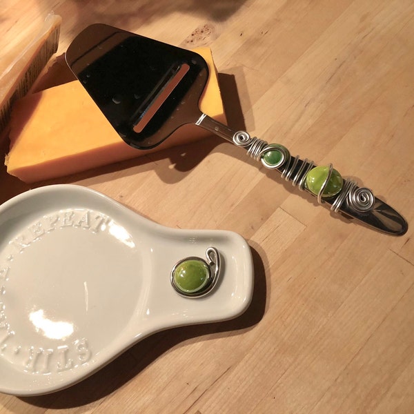 Beaded Cheese Slicer, Cheese Cutter, Wire Wrapped, Cheese, Cheese Plane ...