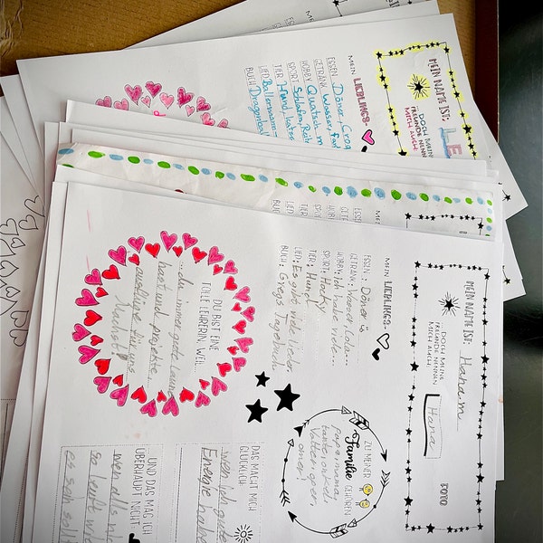 Freundebuch für Lehrer/innen zum Abschied, personalisiertes Deckblatt ...