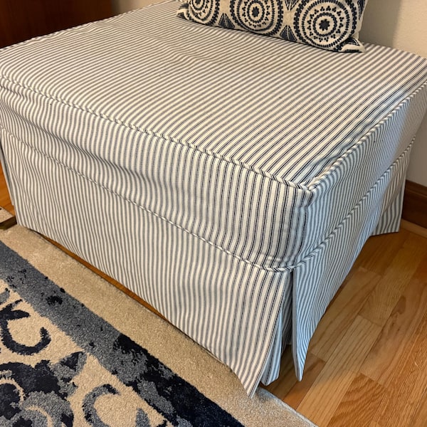 Lined Gathered Linen Dust Ruffle Cottage Farmhouse - Etsy