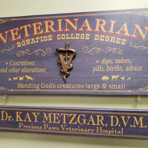 Veterinarian Wood Sign With Optional Personalization >>> Order by 12/14 ...