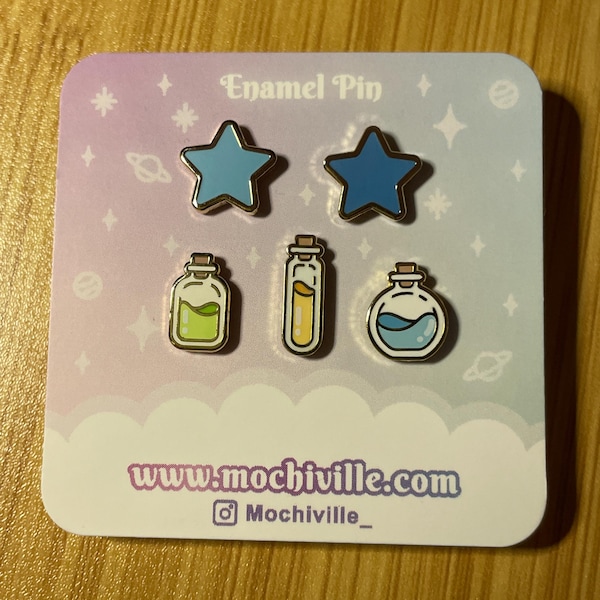 Mini Potion Enamel Pins Filler Pins Small Enamel Pins Orange Green Blue ...