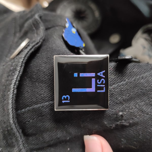 Personalised Periodic Table Element Enamel Pin | Customised Gift - Etsy
