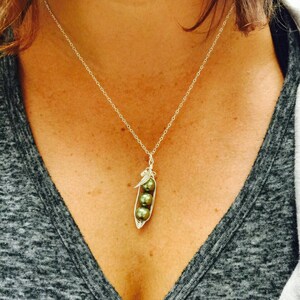 Two Peas in a Pod for a Special Girl and Boy in Silver with | Etsy