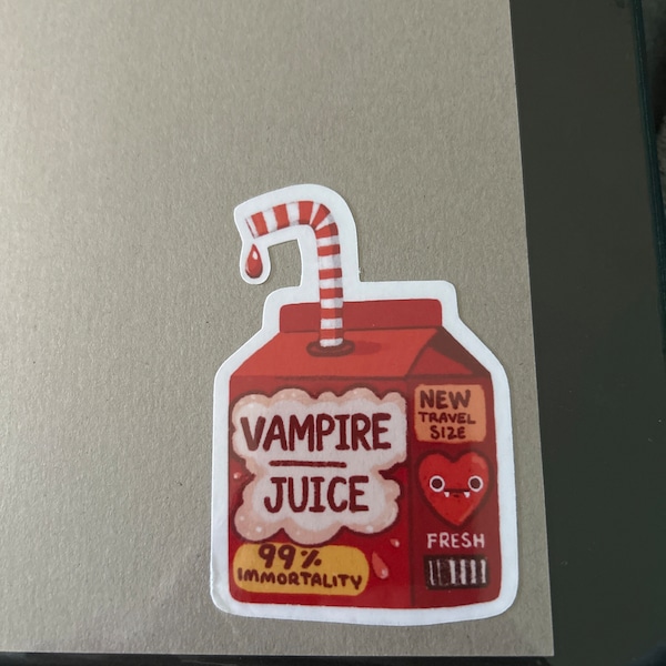 Vampire Juice Box Sticker - Halloween Dracula Blood Vinyl Die Cut Sticker - Spooky Sticker - Etsy