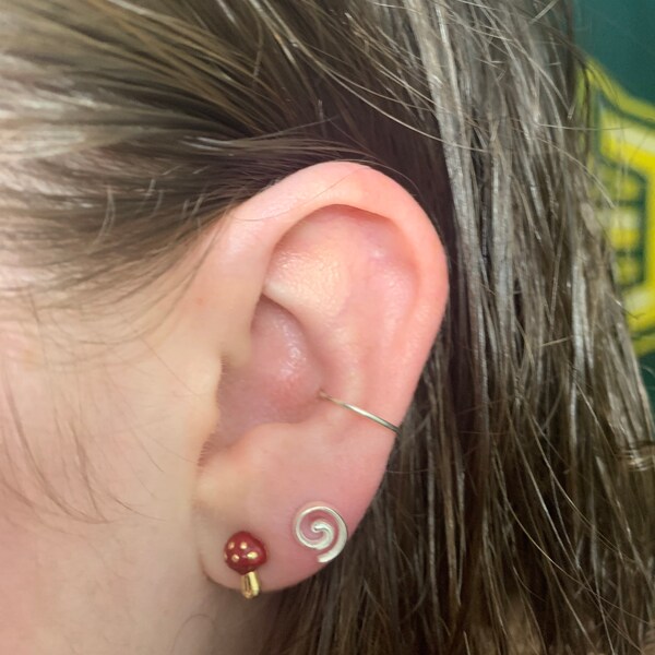 Conch Ring Rose Gold - 18g Rose Gold Conch Hoop Earring - Conch ...