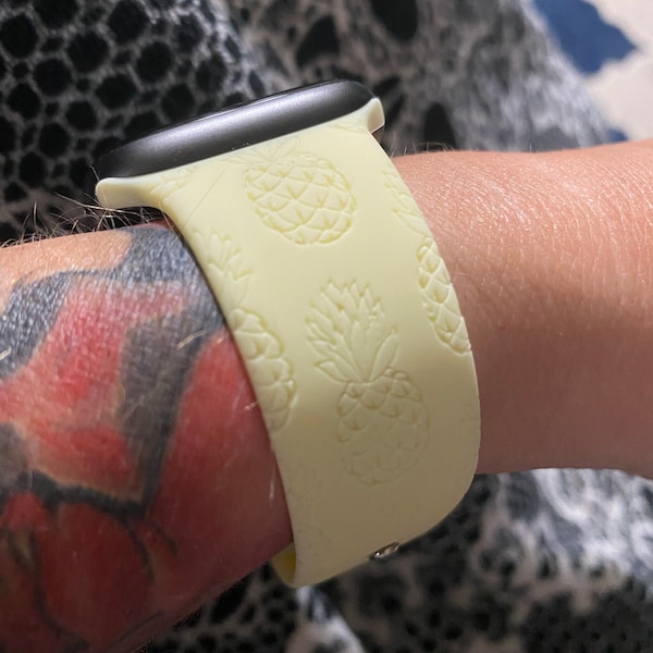 Pineapple Laser Engraved Watch Band - Etsy