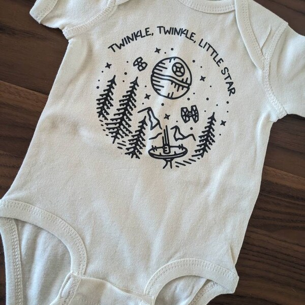 Twinkle Twinkle Little Star Baby Bodysuit Death Star Moon Planet ...