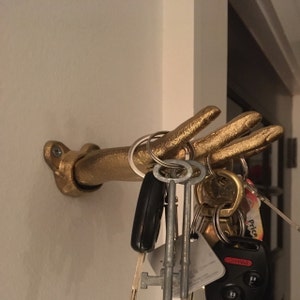 Cast Metal Hand Wall Hook, Gold Hand Cast Iron Wall Hook, Cast Iron ...
