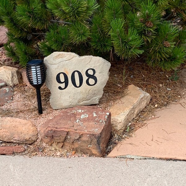 Address Stone - Engraved Rock - Personalized Stone - Garden Stone ...