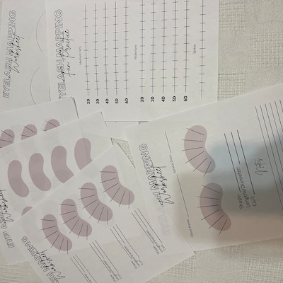 Lash Map Practice Sheets, Eyelash Mapping Sheets, Eyelash Styling, Lash ...