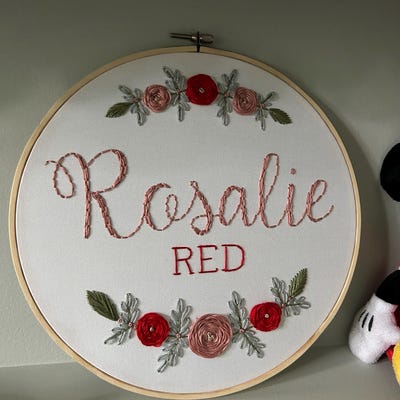 Pattern Custom Name Hand Embroidery - Etsy