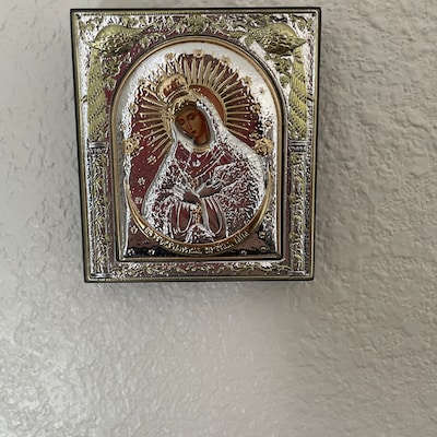 Virgin Mary Three-handed Silver Christian Orthodox Icon / Greek ...