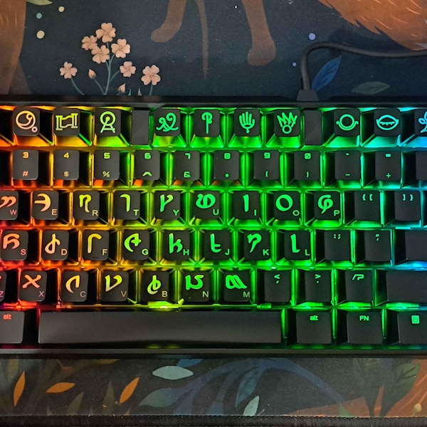Rune Keycap Set, Elder Futhark Runes, Artisan Keycaps, Custom Keys for ...