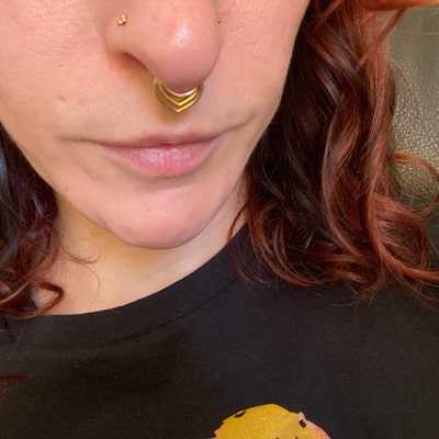 Pink Diamond Heart Nose Stud Nose Ring Sterling Silver Pin Nose ...