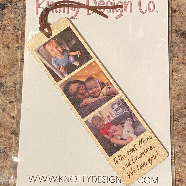 Custom Photo Bookmark, Photo Strip Bookmark, Personalized Wooden ...