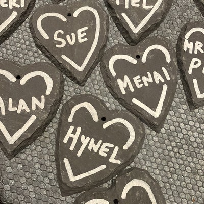 Handmade Natural Slate 3 Hanging Chalkboard Shabby Chic Weddings ...