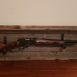 Rustic Gun Rack, Gun Rack Display, Railroad Spike Gun Rack Display ...