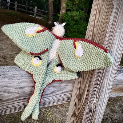 Luna Moth Crochet Pattern Amigurumi PDF Patterns ENGLISH Instructions ...