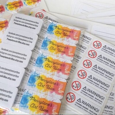 Small Parts Warning Stickers Not Suitable for Children Under Three ...