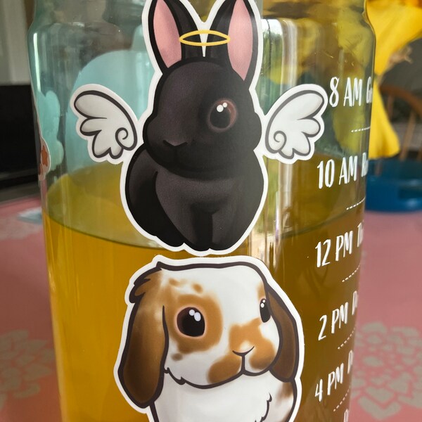 Broken Orange Lop Rabbit Sticker; Printed Chibi Bunny Vinyl Tablet ...