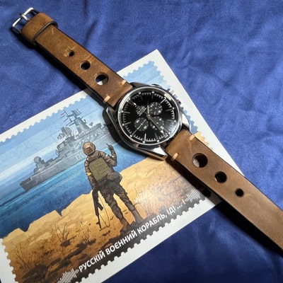 Handmade Vintage Watch Strap 18mm, 19mm, 20mm, 21mm, 22mm, 24mm ...