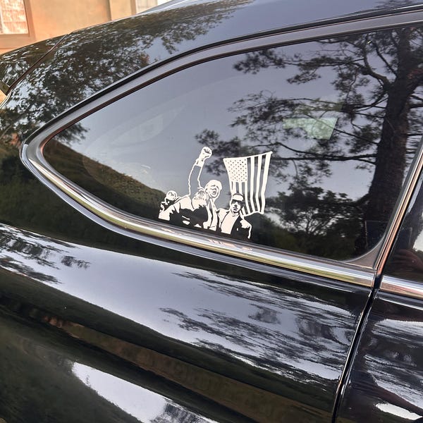 Trump 2024 Car Bumper, Trump Fight Window Decal, Trump Shot Car Bumper ...