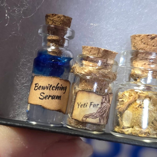 Dollhouse Miniature Potion, CAULDRON POLISH, for 1:12 Halloween, Magic ...