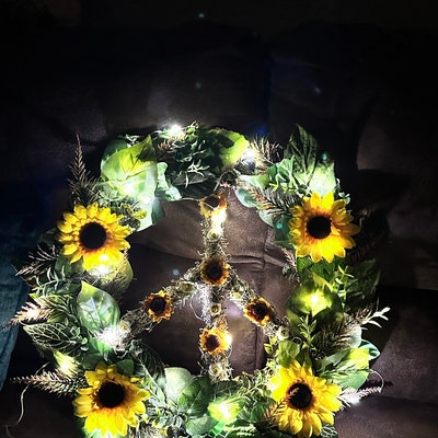 18 Wildflower and Greenery Peace Sign - Etsy