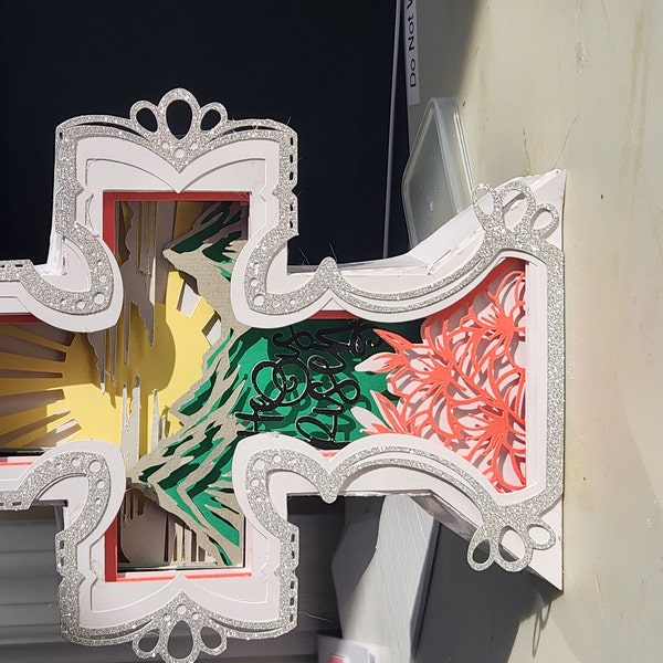 Cross Shadow Box Svg, Easter Shadow Box Svg, Resurrection Shadow Box ...