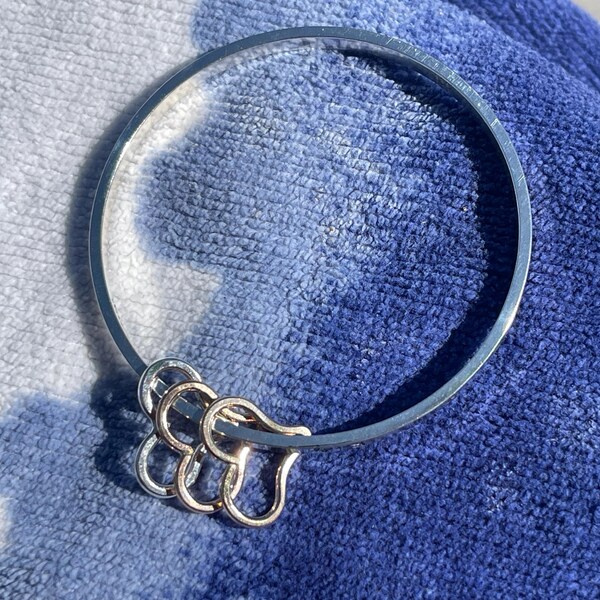 Mothers Names Bracelet, Sterling Silver Bangles, Silver Heart, Moms ...