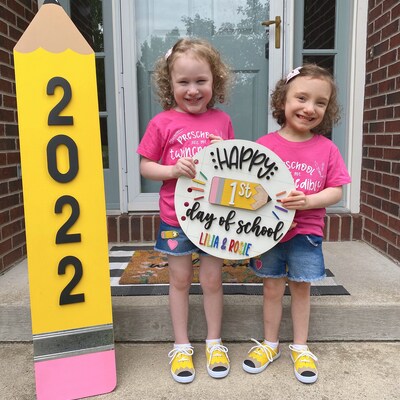 Interchangeable First Day of School Sign, 100th Day of School School ...