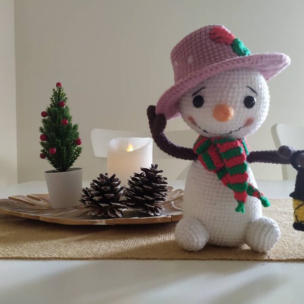 Crochet Snowman Pattern. Cute Snowman Amigurumi Pattern. Crochet ...