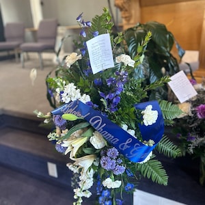 Funeral, Memorial Ribbon, Custom Printed W/your Message, Floral ...